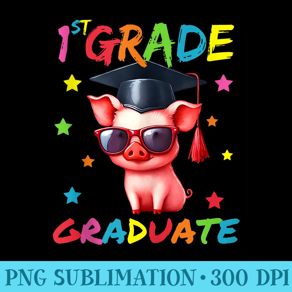 1st Grade Graduate Cute Pigs Class Of 2024 Girls Summer - Su | Inspire ...