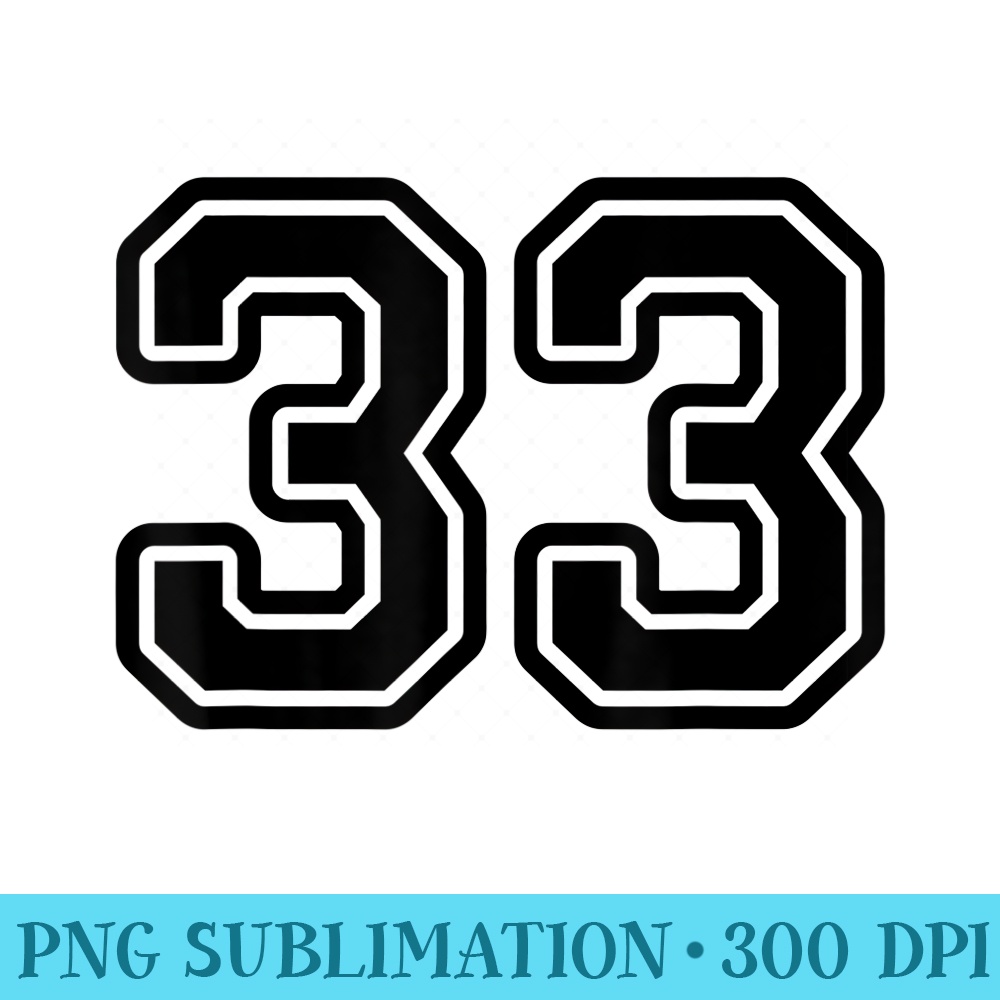 Jersey 33 Black Sports Team Jersey Number - Shirt Clipart Fr | Inspire ...