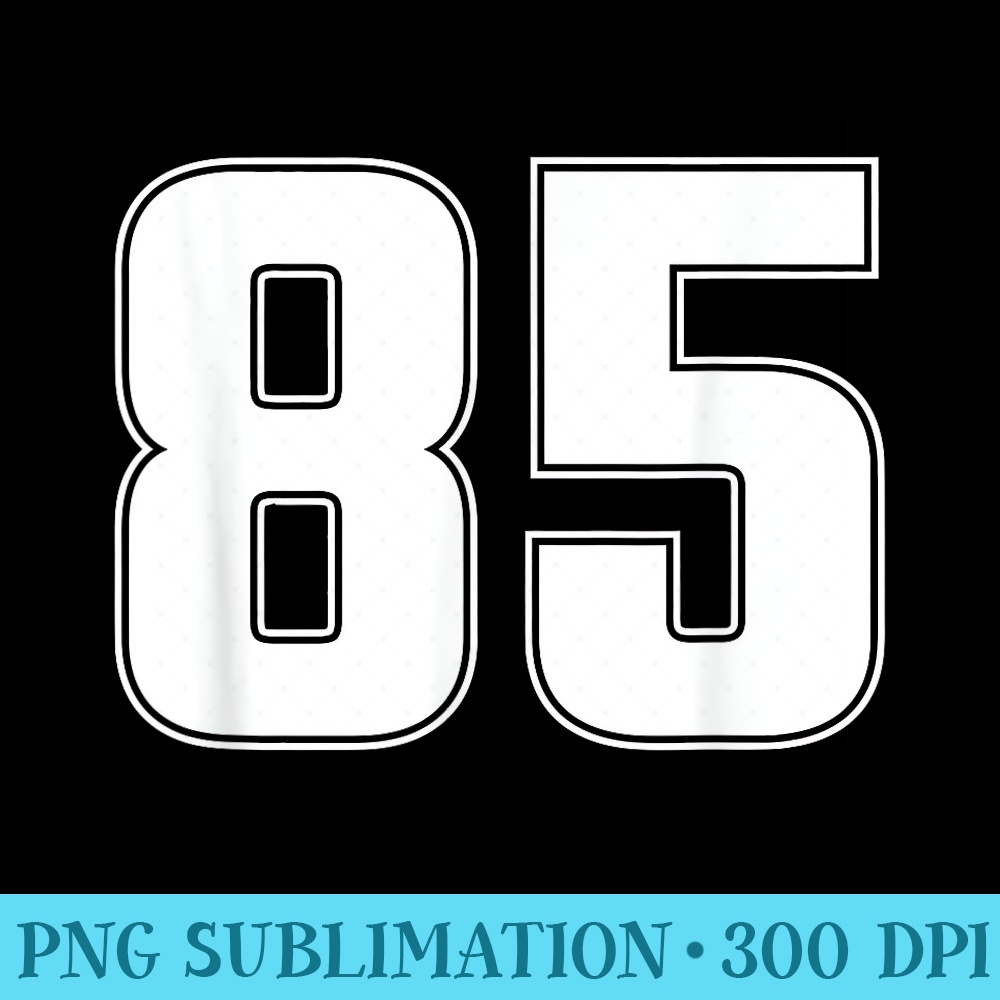 NUMBER 85 EIGHTY FIVE AGE YEAR SPORT JERSEY 85 FRONT BACK - | Inspire ...