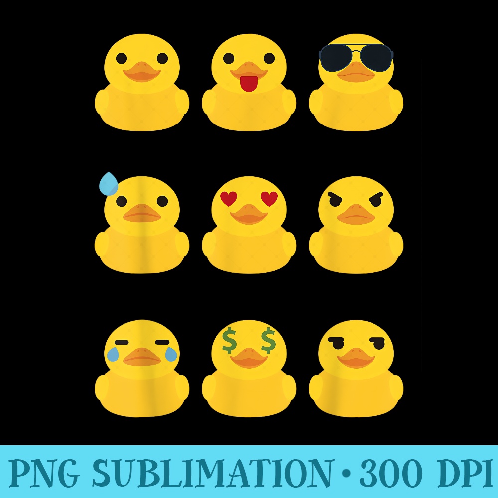 Funny Rubber Ducky Cool Duck Emotions Bath Toy - PNG design | Inspire ...