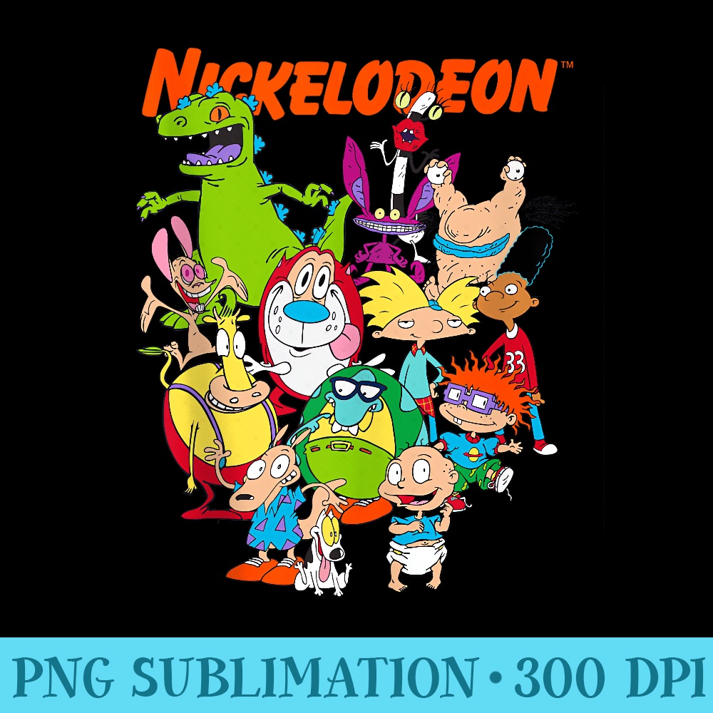 Nickelodeon Group Shot All Retro 90s Characters - Transparen | Inspire ...