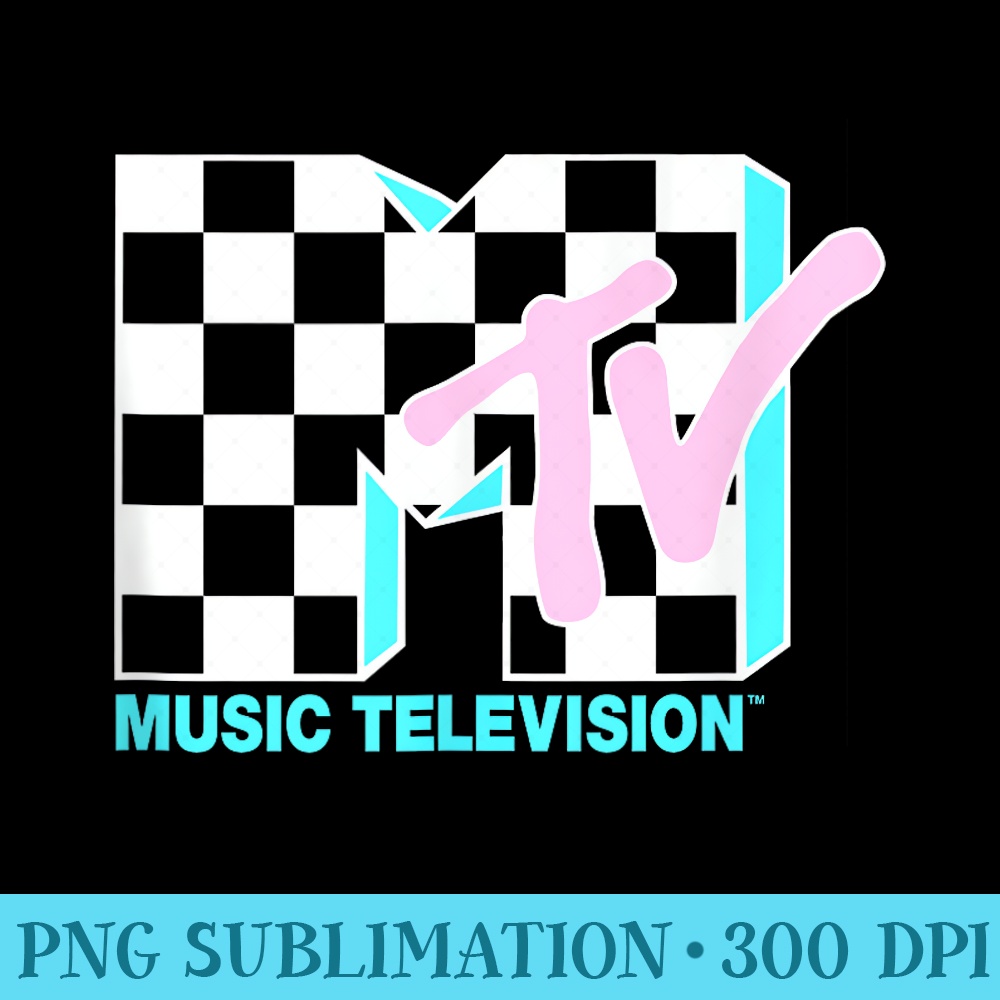 MTV Neon Checkered Logo - Transparent PNG Download | Inspire Uplift