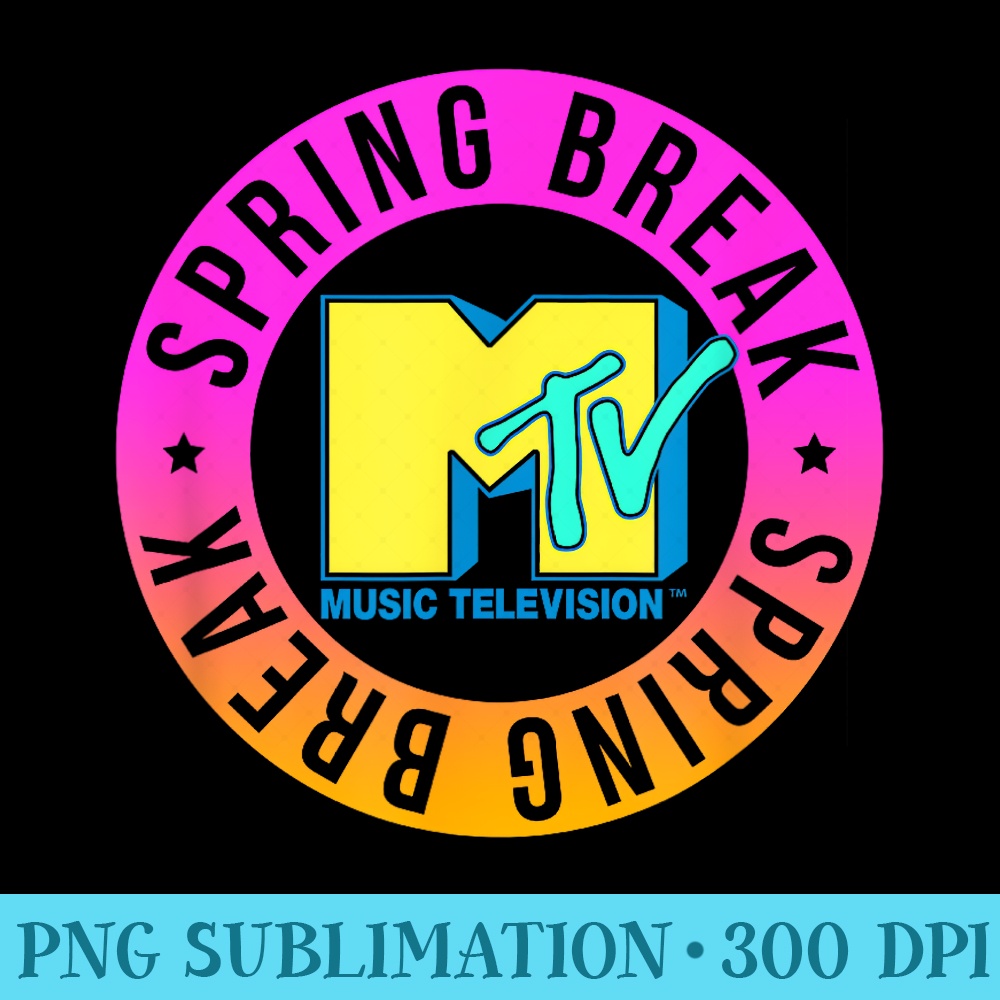 MTV Music Television Spring Break Circle Logo - Blank Shirt | Inspire ...