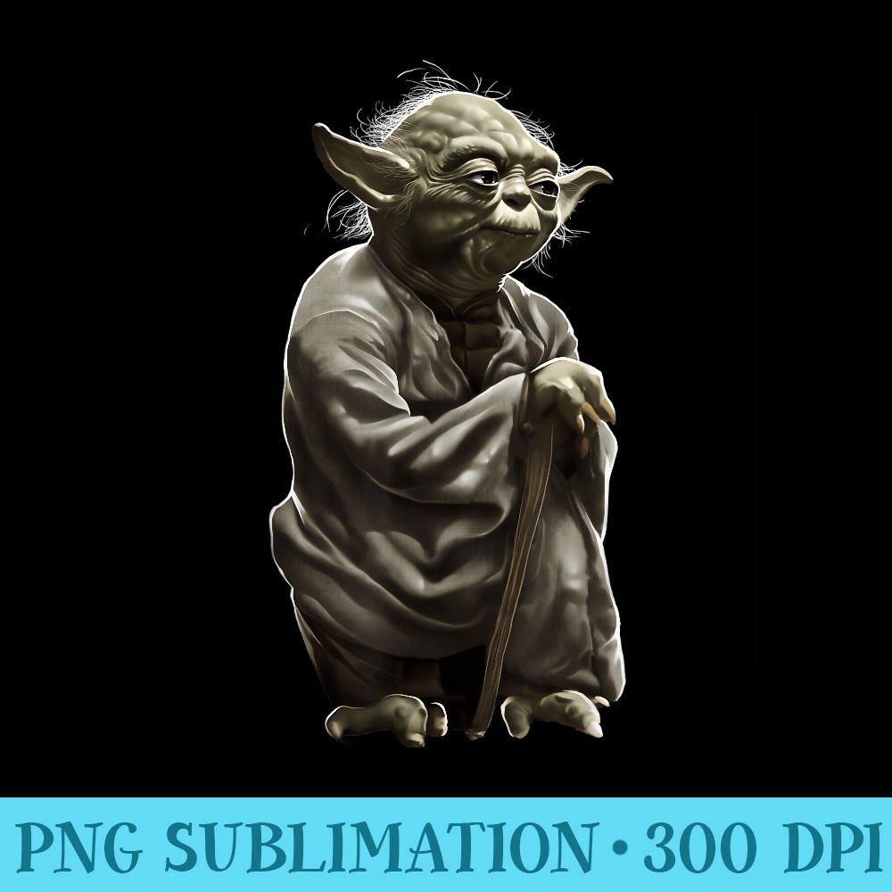 Star Wars Yoda Crouching Portrait Graphic T - Printable PNG | Inspire ...