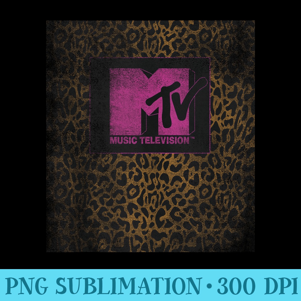 MTV Music Television Leopard Print Block Logo - PNG Download | Inspire ...