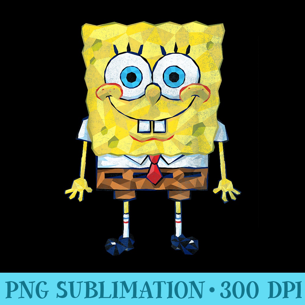 Spongebob SquarePants Geometric Textured Design T - Sublimat | Inspire ...