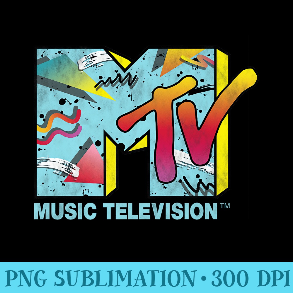 Classic MTV Logo 80s Print Design Premium - PNG Transparent | Inspire ...