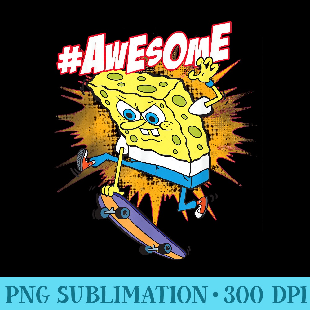 Spongebob SquarePants Awesome Skateboard Trick T - PNG Clipa | Inspire ...