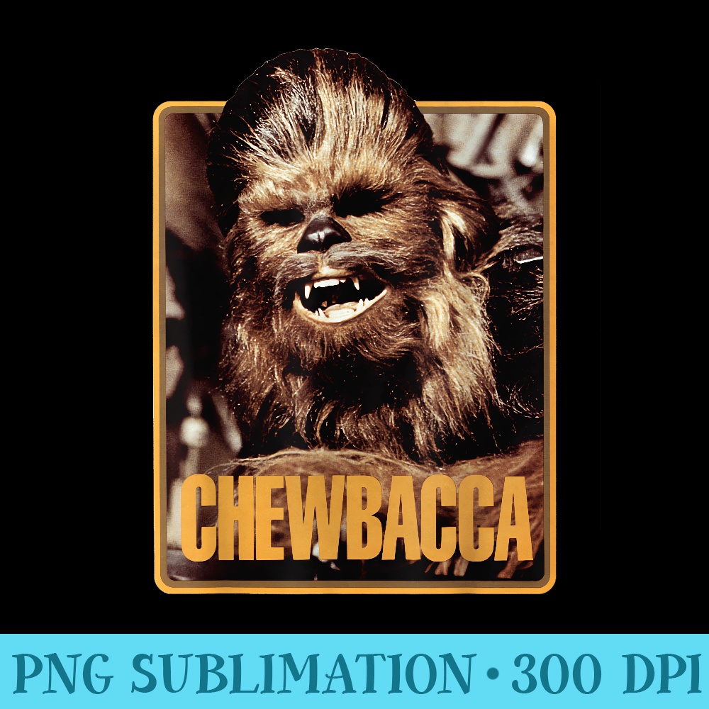 Star Wars Chewbacca Vintage Trading Card Retro T - PNG Downl | Inspire ...
