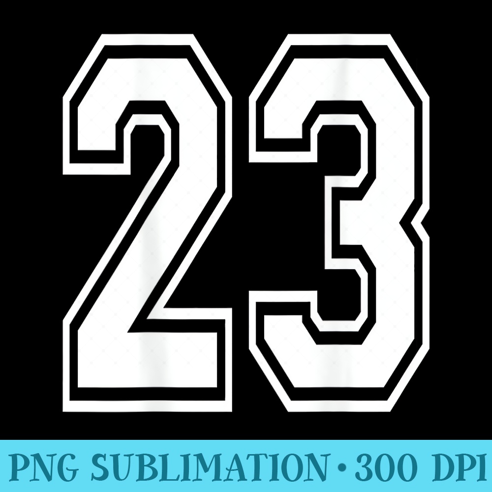 Number 23 Sports Player Number BACK Of Only - Sublimation ba | Inspire ...