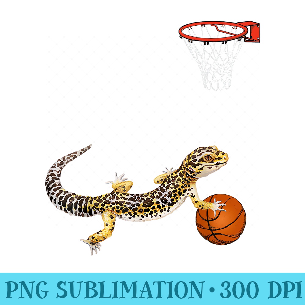 Leopard Gecko Playing Sports Lizard Reptiles Basketball - PN | Inspire ...