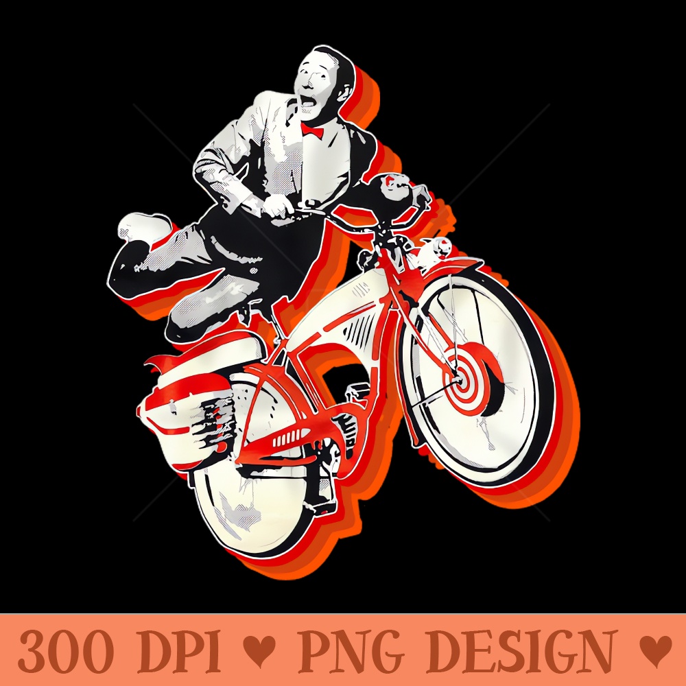 Pee Wee Herman Bicyle Jump Retro - PNG Clipart Download | Inspire Uplift