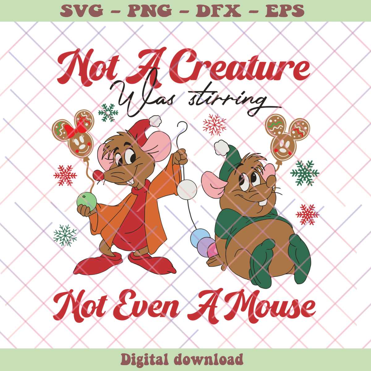 Retro Not A Creature Was Stirring Not Even A Mouse SVG File, | Inspire ...