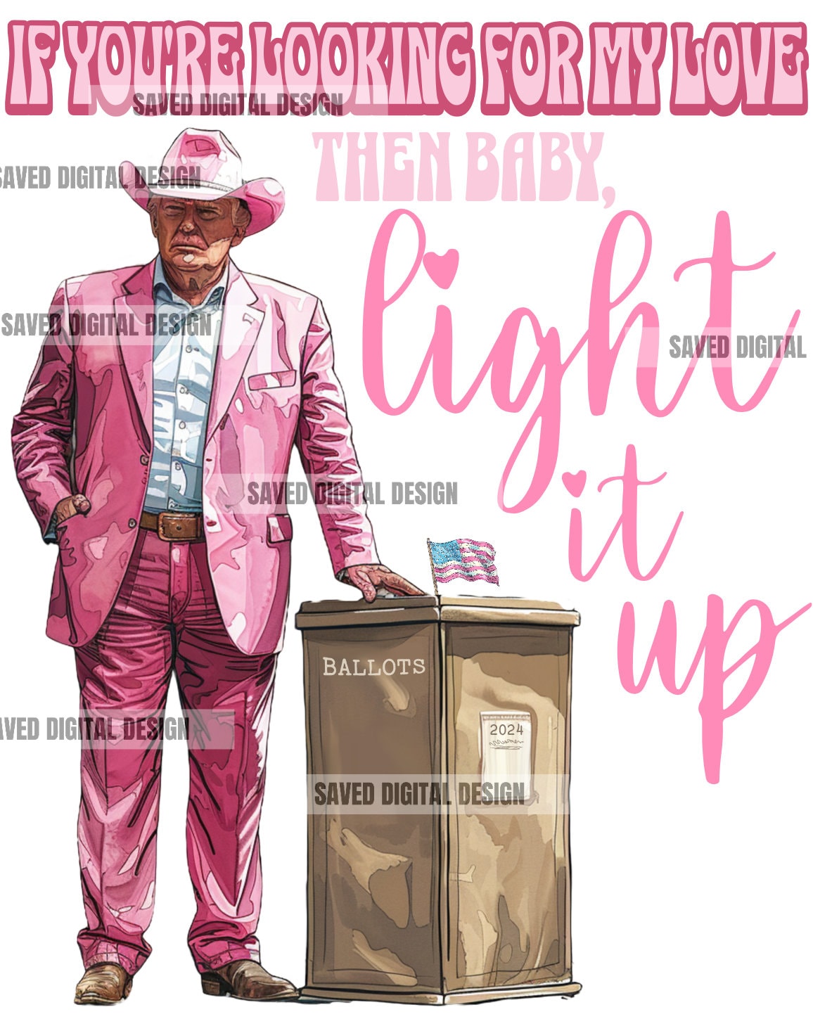 ORIGINAL ARTIST PRESIDENT light it up western Donald Png Hig | Inspire ...