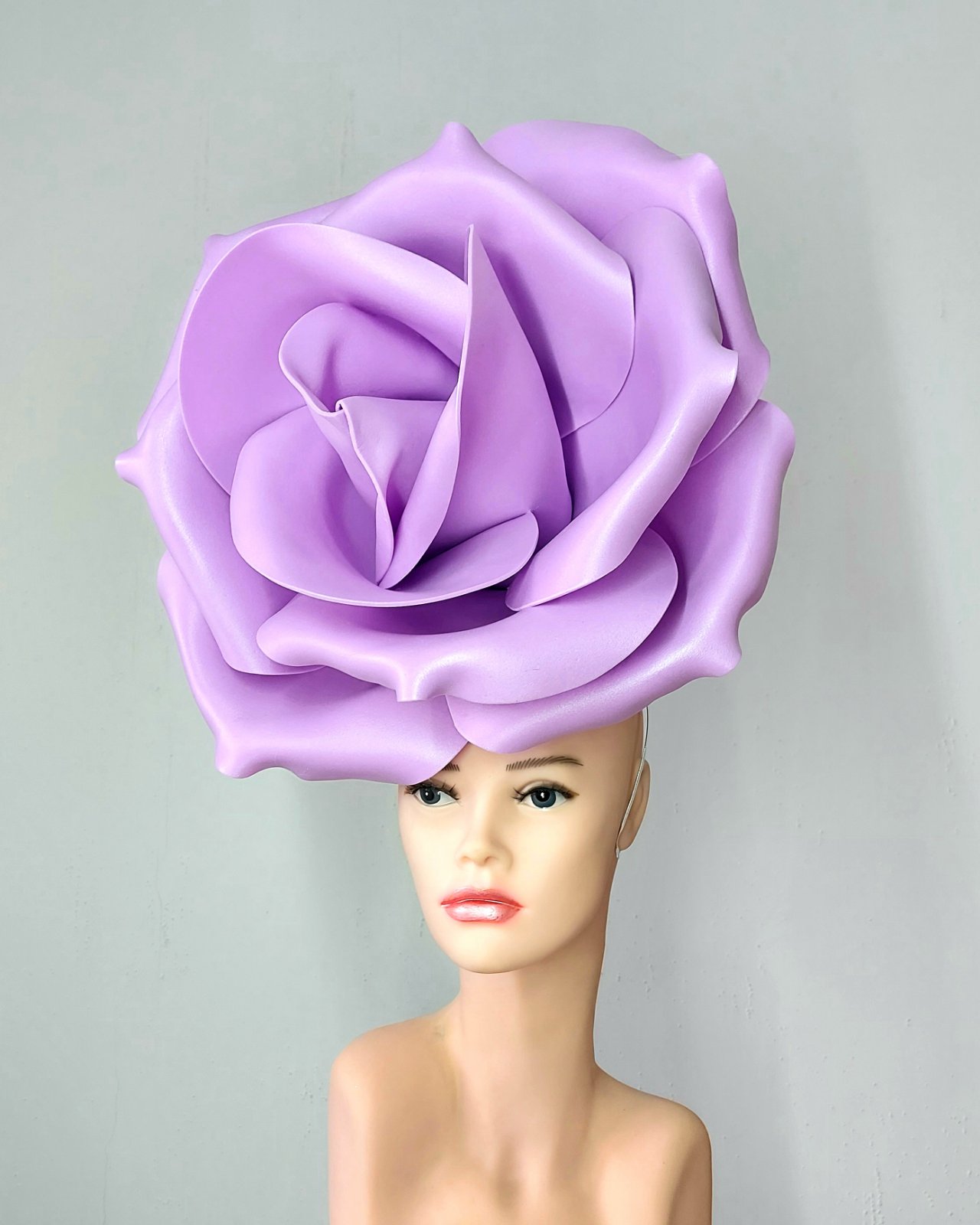 Large flower fascinator wedding headband, giant vertical ros | Inspire ...