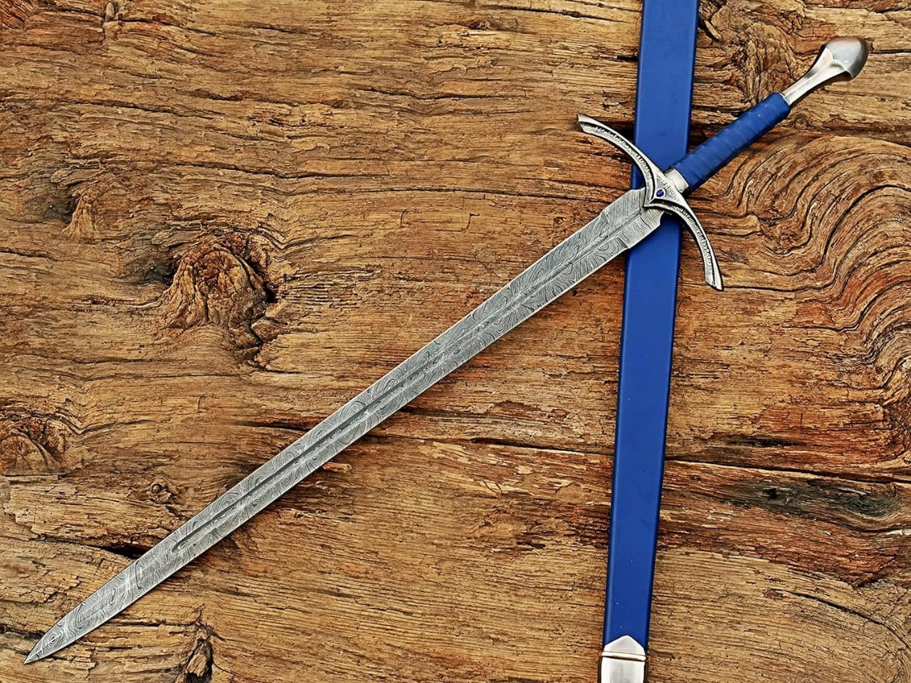 40" inches Damascus Steel glamdring Sword, Foe Hammer Sword | Inspire ...