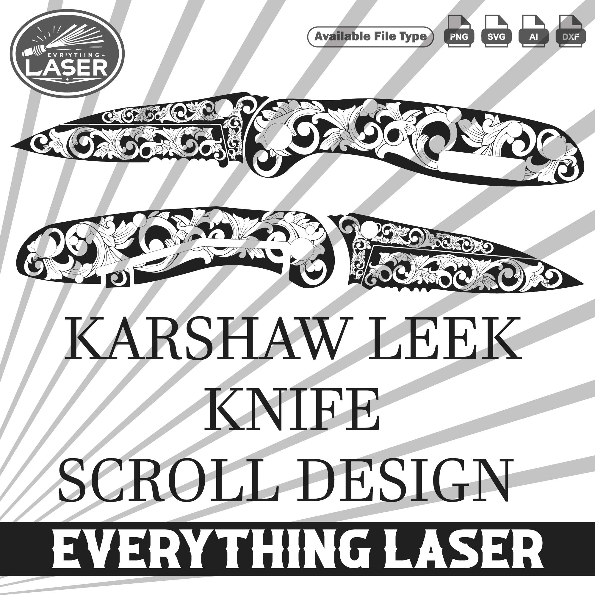 KARSHAW LEEK KNIFE SCROLL Design 04,Logo, Seal, Custom, Ai, | Inspire ...