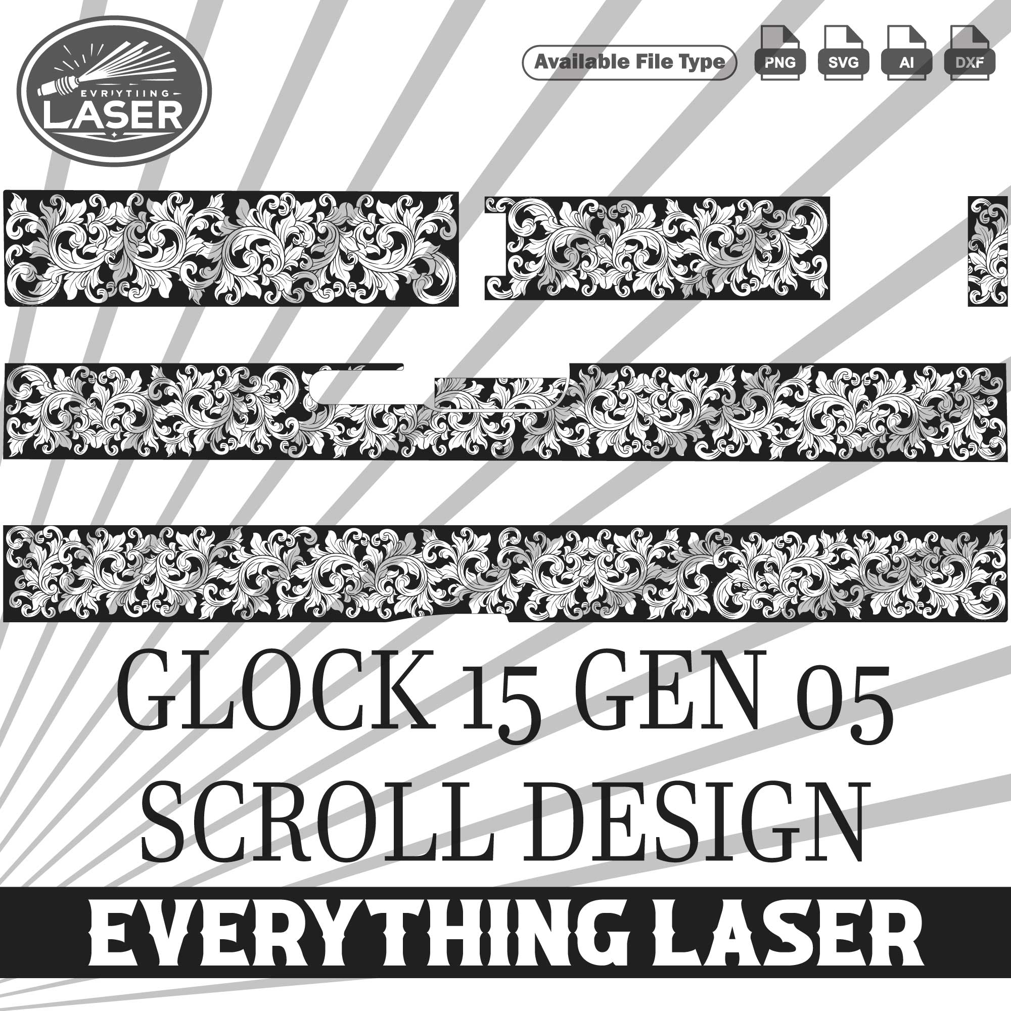 GLOCK 15 GEN 05 SCROLL Design ,Logo, Seal, Custom, Ai, Vecto | Inspire ...