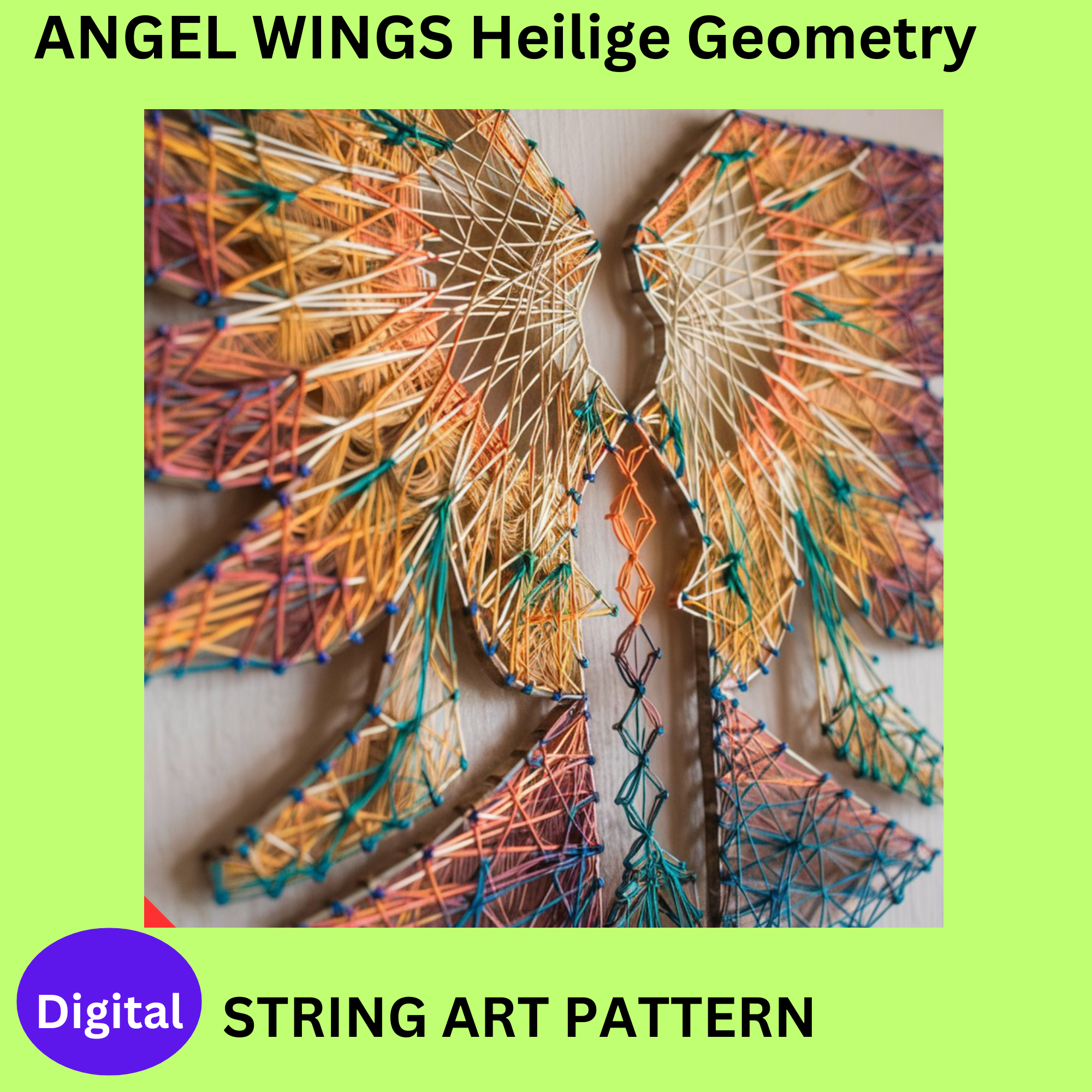 String Art ANGEL WINGS heilige Geometry Meditation Kosmos Ha | Inspire ...