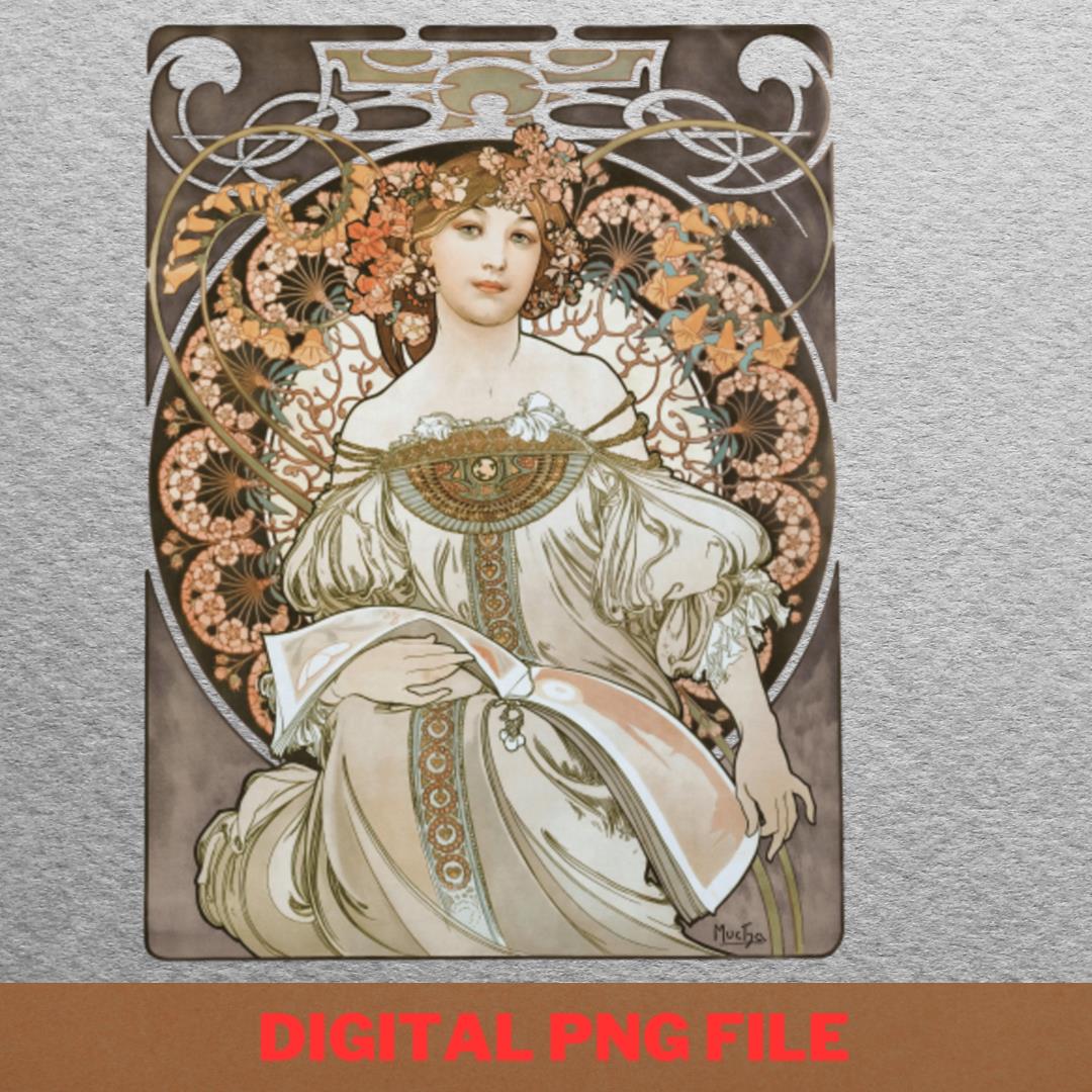 Alphonse Mucha Ethereal PNG, Alphonse Mucha PNG, Art Nouveau | Inspire ...