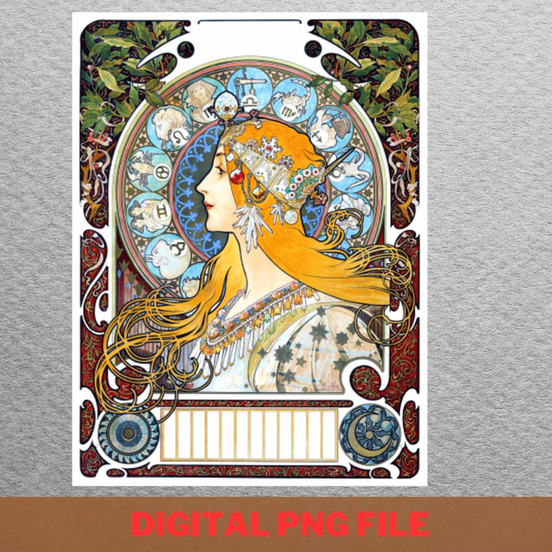 Alphonse Mucha Graceful PNG, Alphonse Mucha PNG, Art Nouveau | Inspire ...