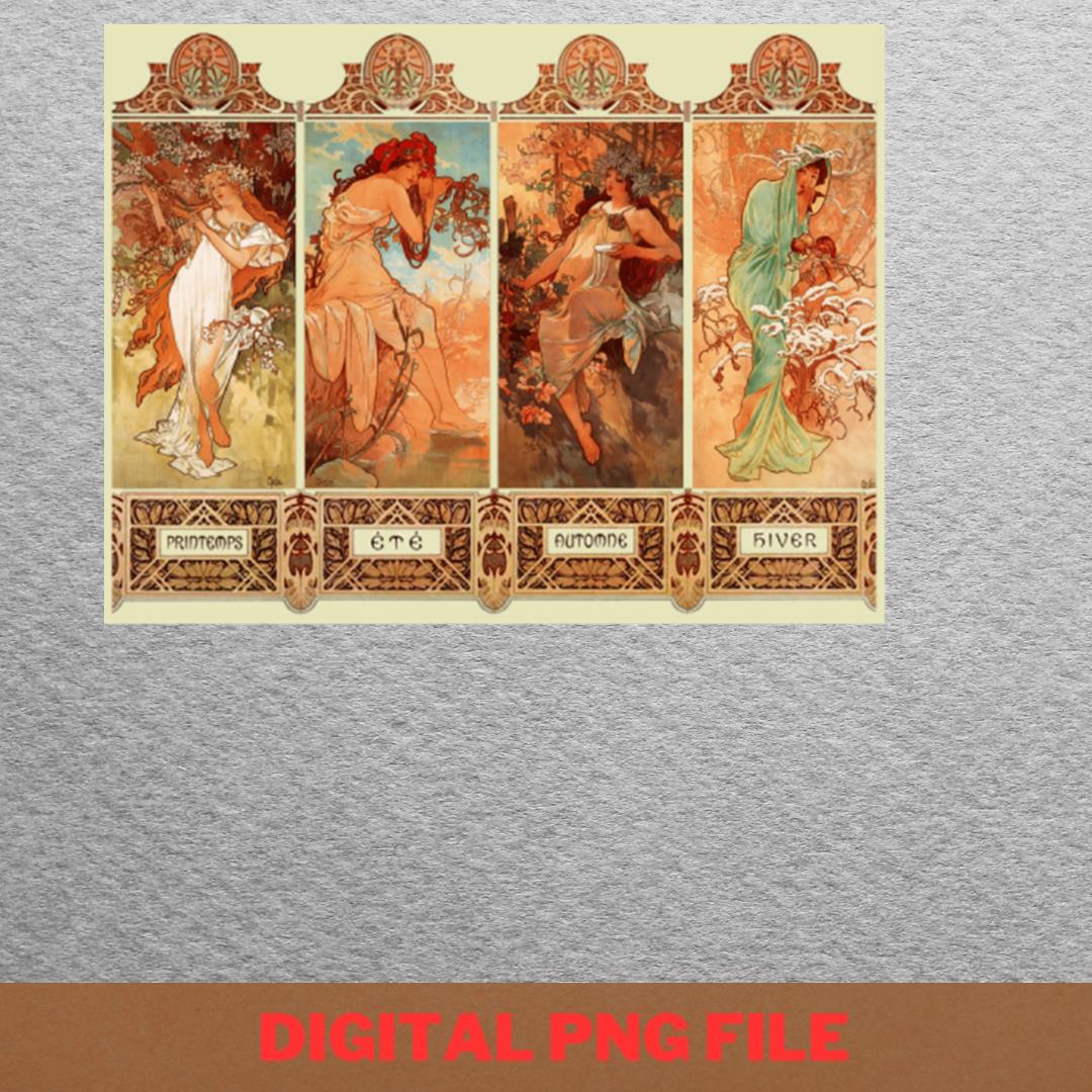 Alphonse Mucha Prints PNG, Alphonse Mucha PNG, Art Nouveau D | Inspire ...