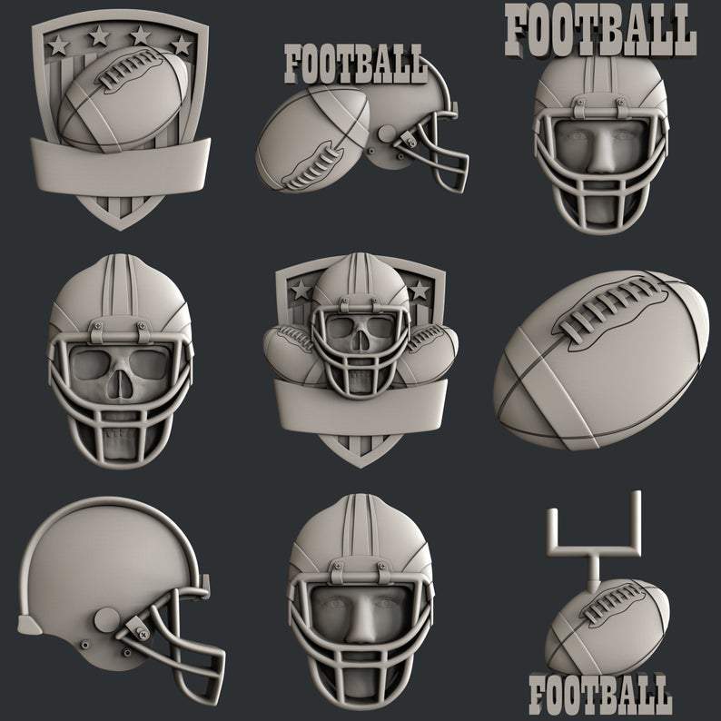 3d STL models for CNC American football | Inspire Uplift