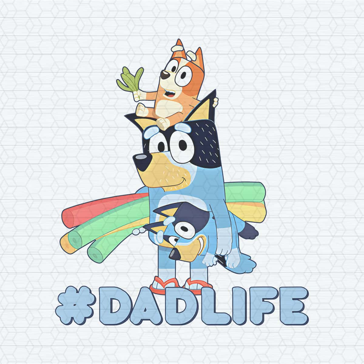 Bluey Bandit Dad Life Cartoon PNG | Inspire Uplift