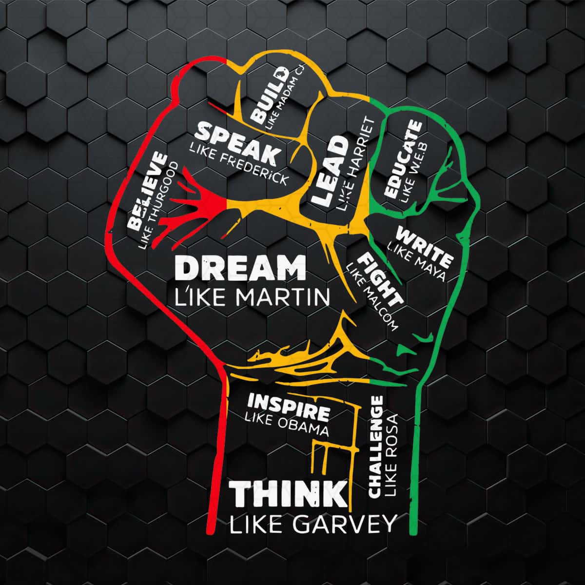Dream Like Martin Think Like Garvey Juneteenth SVG | Inspire Uplift