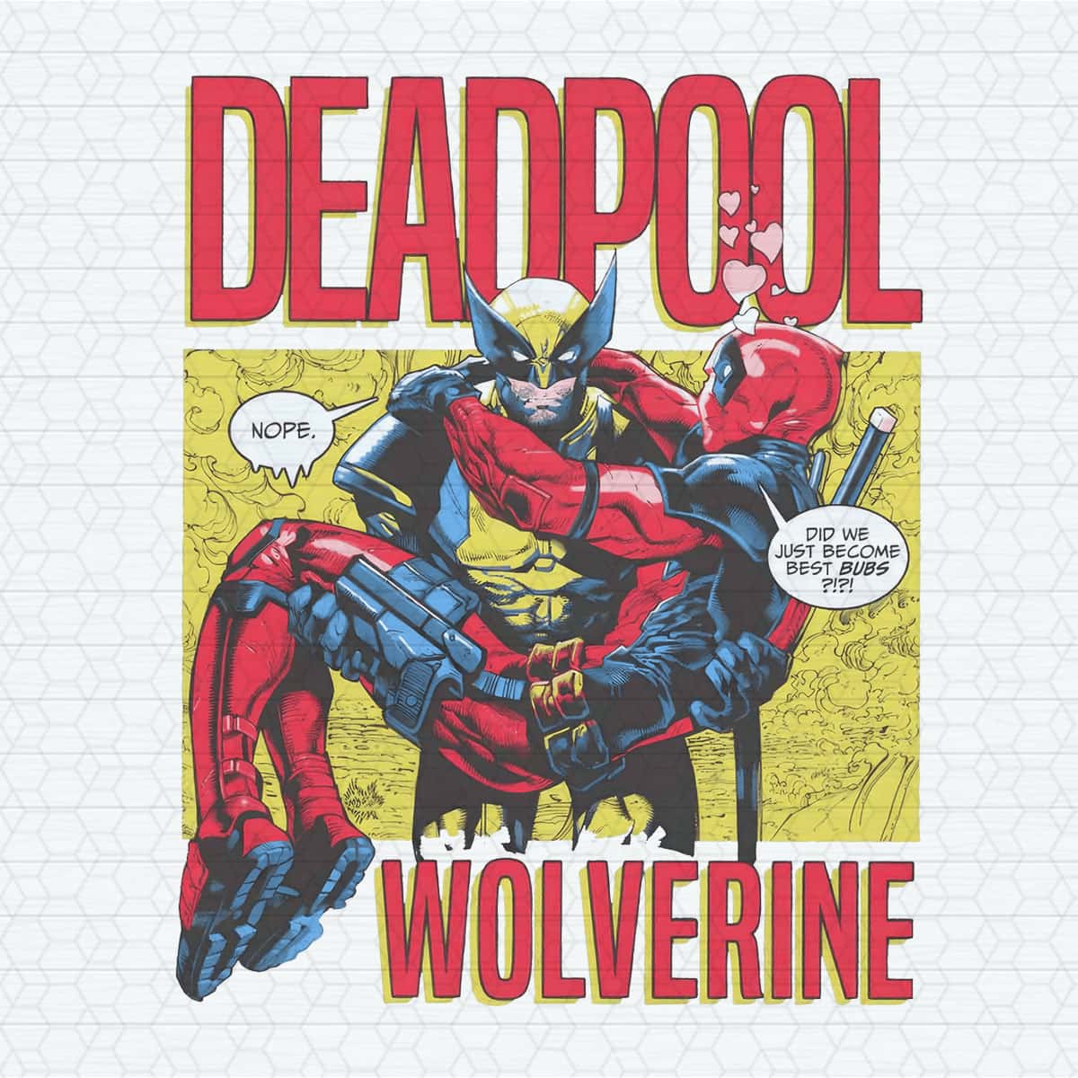 Marvel Bestie Couple Deadpool And Wolverine Movie PNG | Inspire Uplift