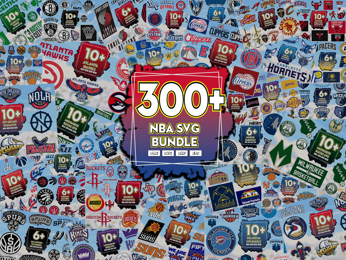 300 Files NBA Svg Bundle, Sport Lovers Svg, NBA Team Svg, NB - Inspire ...