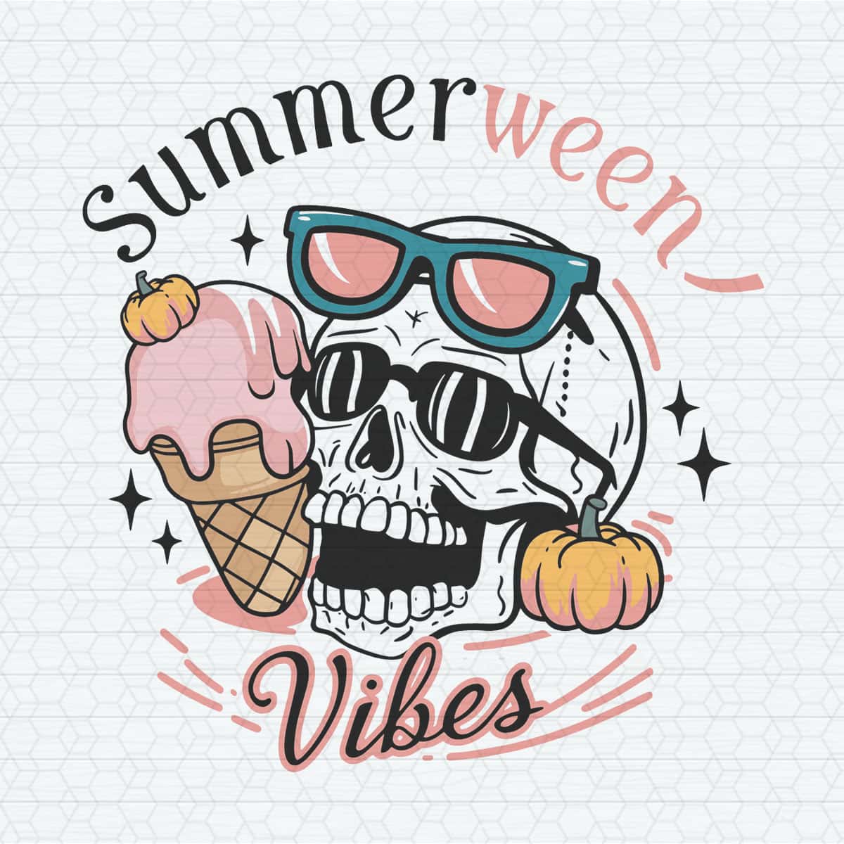 Halloween Icecream Summerween Vibes SVG | Inspire Uplift