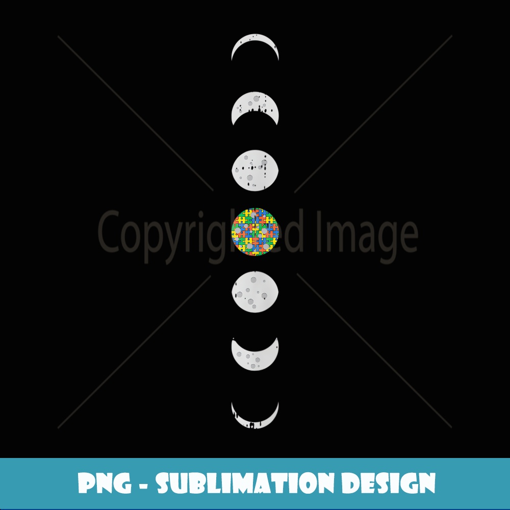 Moon Phase Puzzle Autism Awareness Gifts For Autistic Kids - | Inspire ...