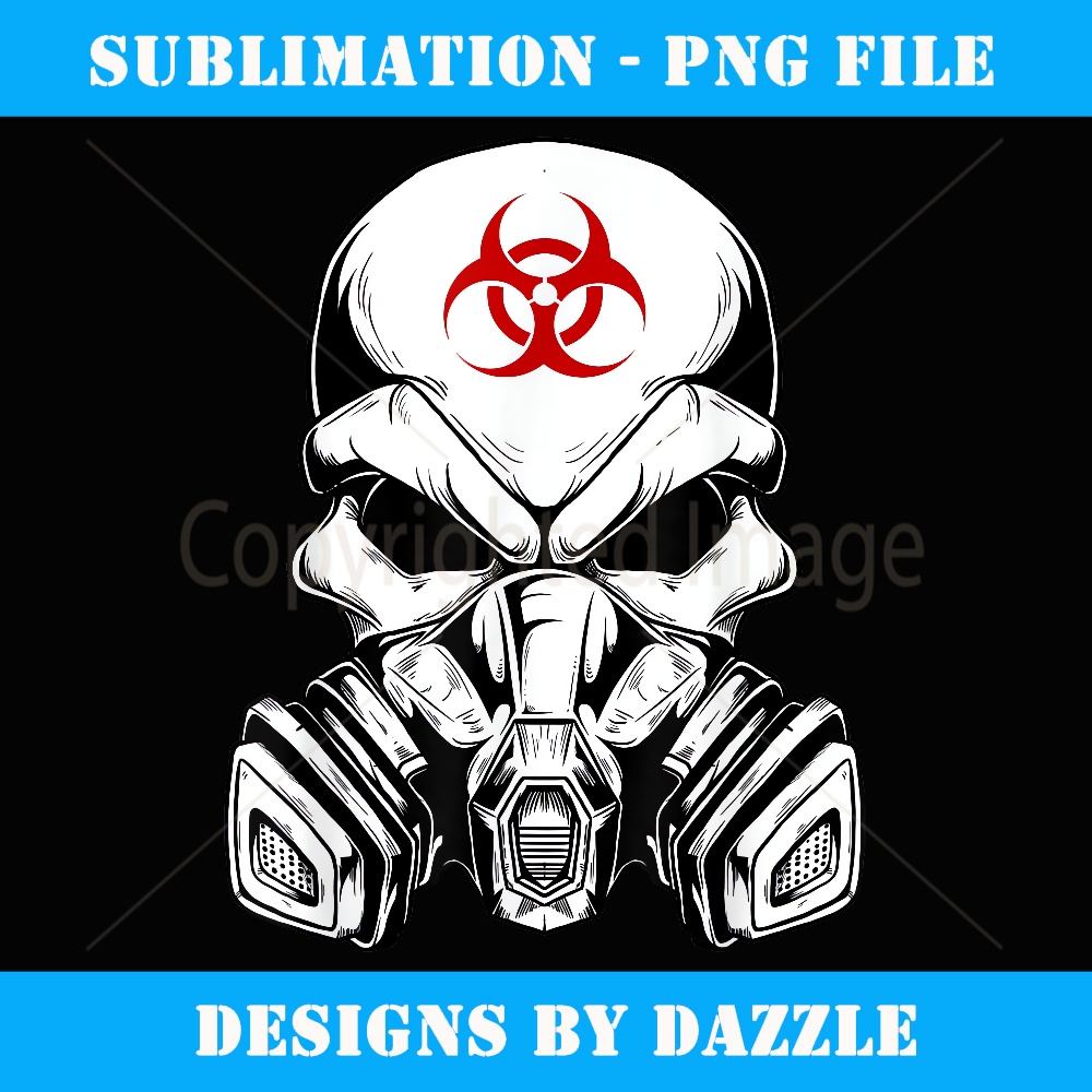 Biohazard Skull With Gas Mask Creepy Evil Skull Tattoo - Pre | Inspire ...
