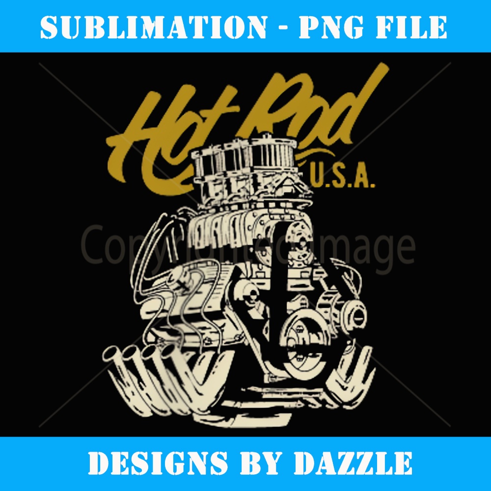 Hotrod Dragster Race Car Muscle Car Engine Cartoon Design - | Inspire ...