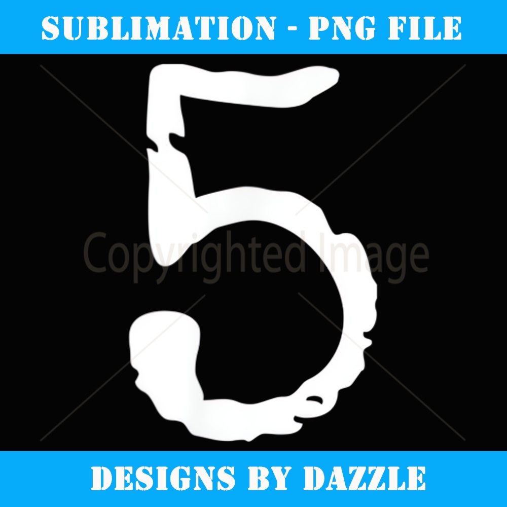 Number 5 Bright Colors for Kids & Adults - Digital Sublimati | Inspire ...
