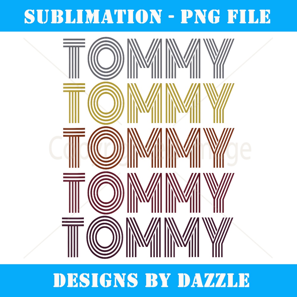Graphic First Name Tommy Retro Pattern Vintage Style - PNG T | Inspire ...