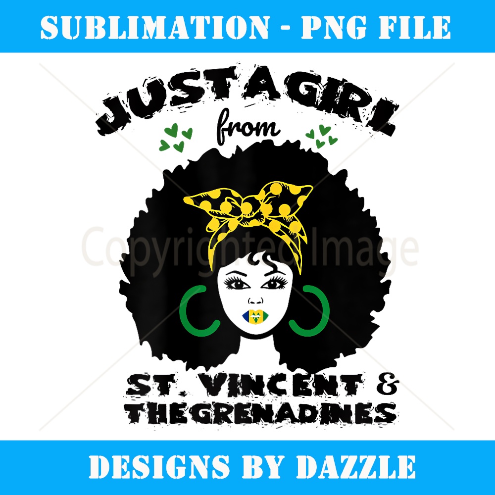 Women Just A Girl From St Vincent And The Grenadines Flag - | Inspire ...