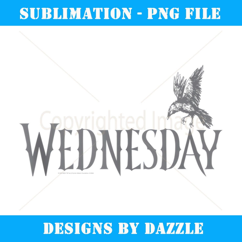 Wednesday Raven Logo - PNG Transparent Sublimation File | Inspire Uplift