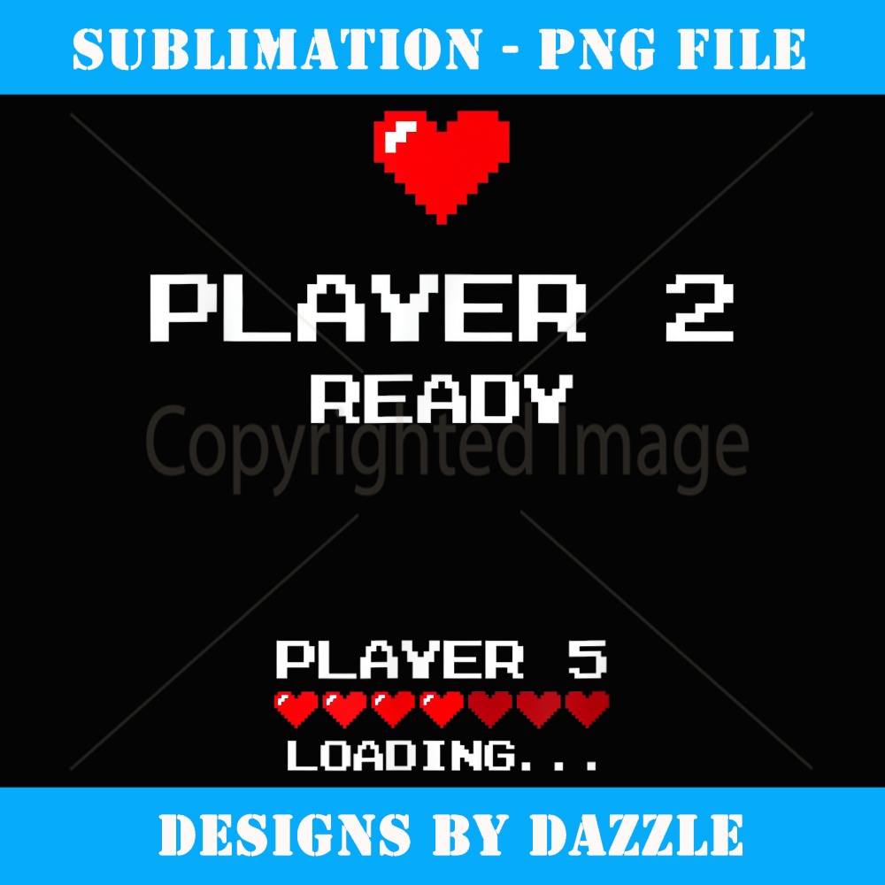 Player 2 Player 5 Loading Retro Gaming Baby Announcement - A | Inspire ...