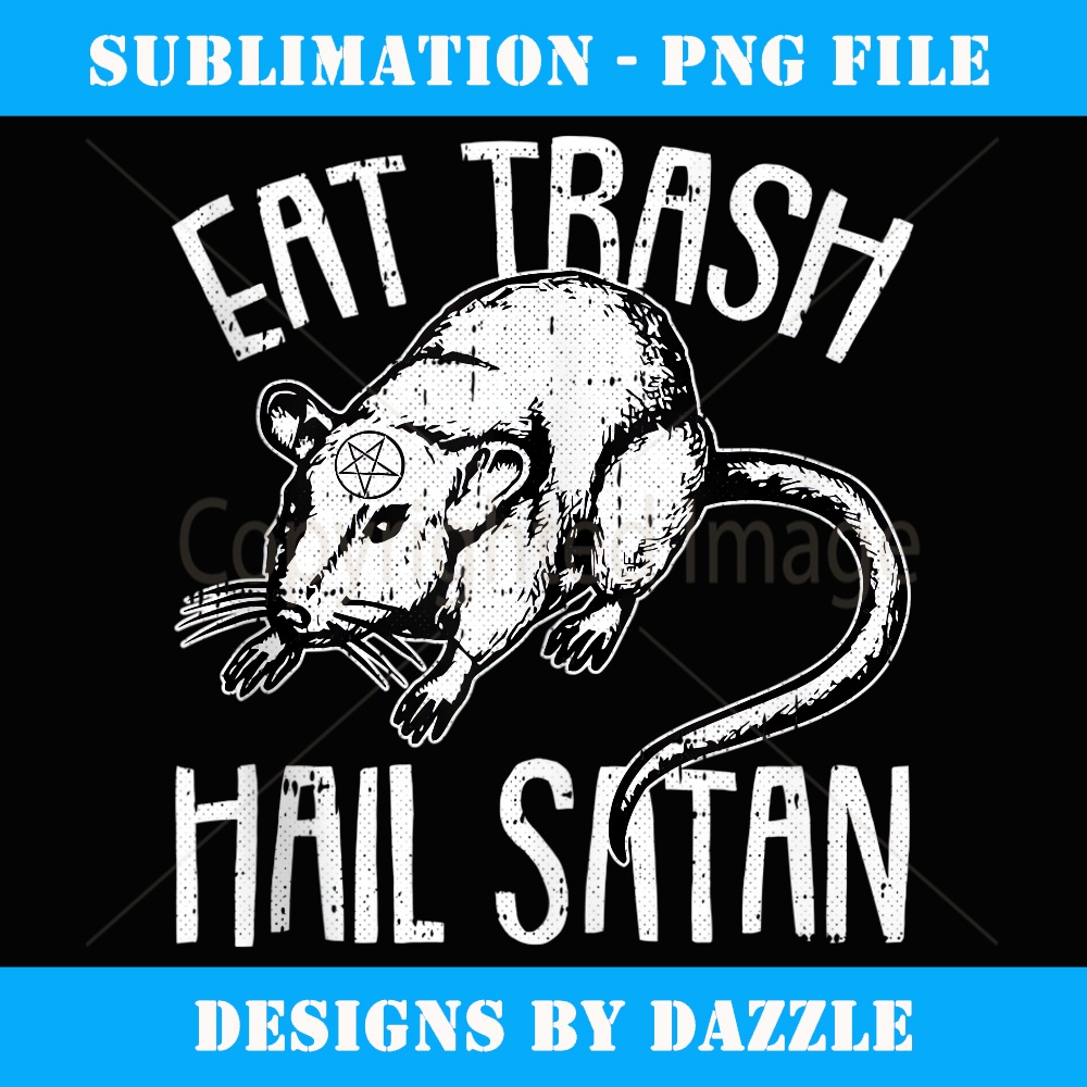 Eat Trash Hail Satan Halloween Costume Pentagram Satanic - P | Inspire ...