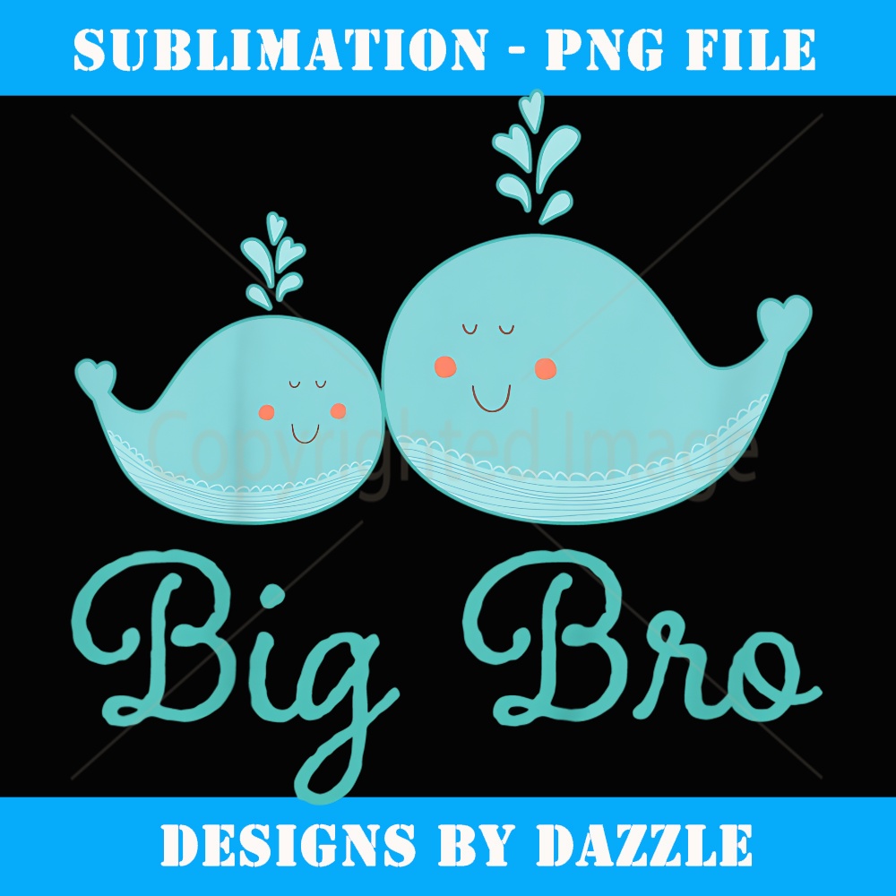 Kids Big Bro Cute Whale Fish Brother Announcement - Unique S | Inspire ...