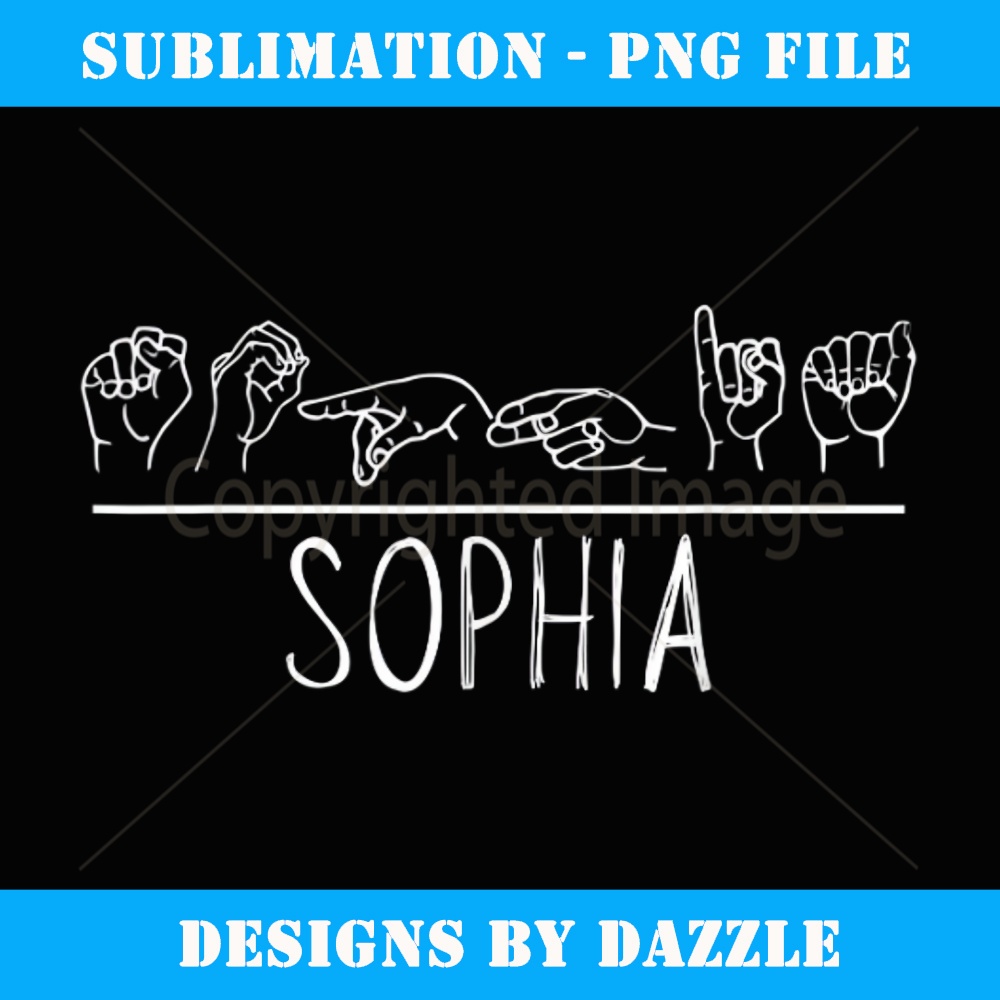 Sophia First Name Fingerspelling Deaf Pride Sign Language - | Inspire ...