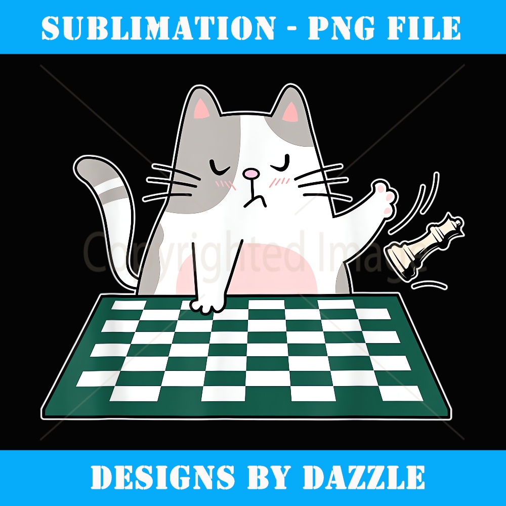 Rude Cat Chess Chess Board Game - Exclusive Sublimation Digi | Inspire ...