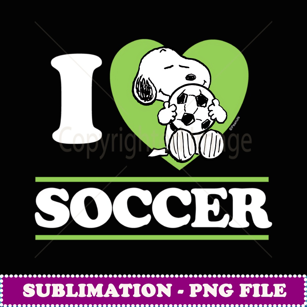Peanuts Snoopy I Love Soccer - Elegant Sublimation PNG Downl | Inspire ...