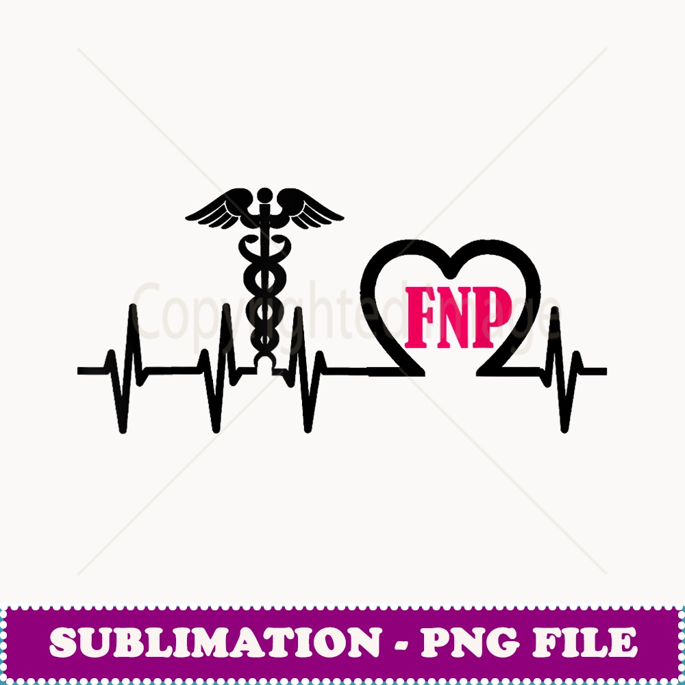 FNP Family Nurse Practitioner Heart & Caduceus Heartbeat - P | Inspire ...