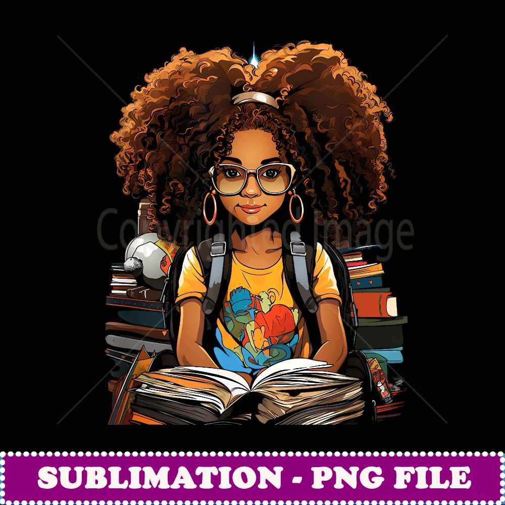 Back to School Afro African American Book Reading - Signatur | Inspire ...