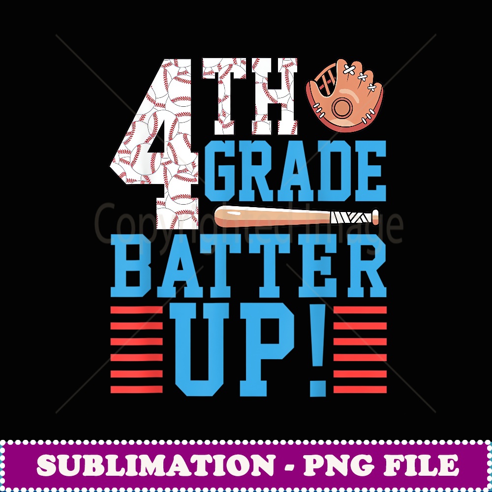 4th Grade Back To School 4th Grade Batter Up Baseball - Styl | Inspire ...