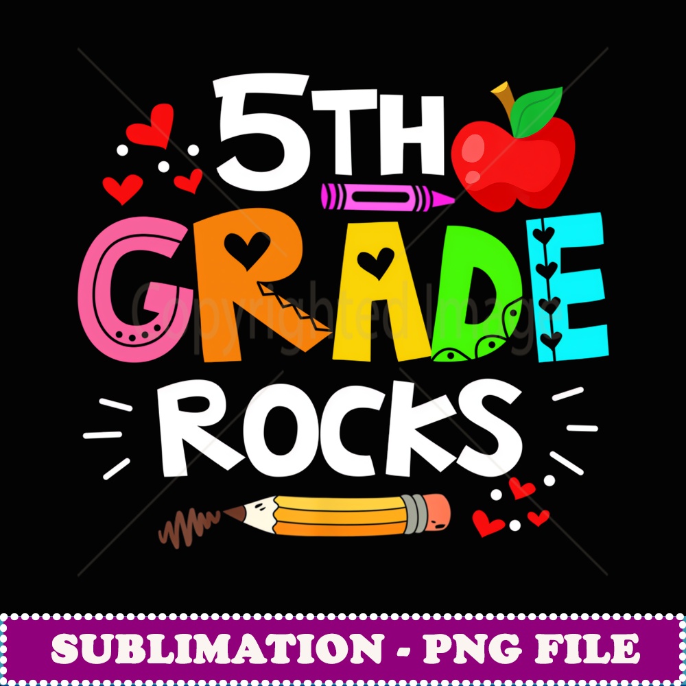 5th Grade Rocks Cute Rocking Fifth Grade Student Teacher - P | Inspire ...
