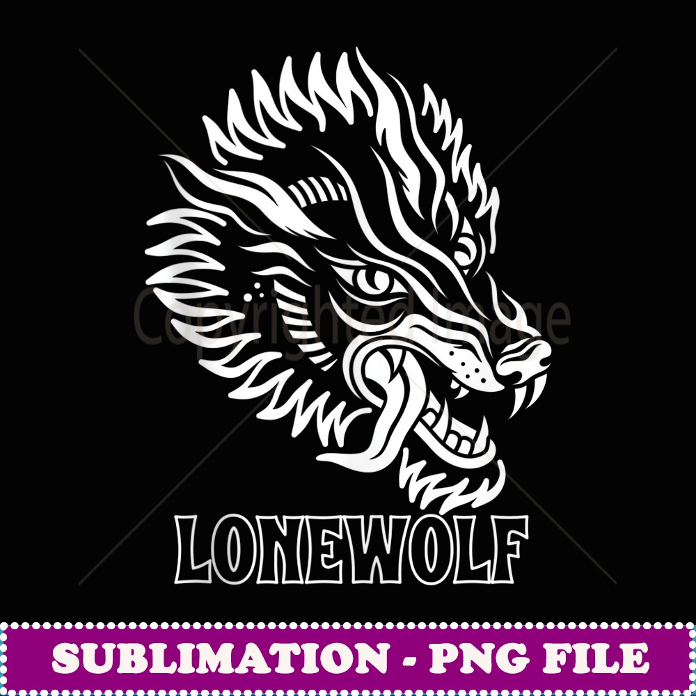 Vintage Wolf Lonewolf Lone Biker Lowbrow Wolf - PNG Sublimat | Inspire Uplift